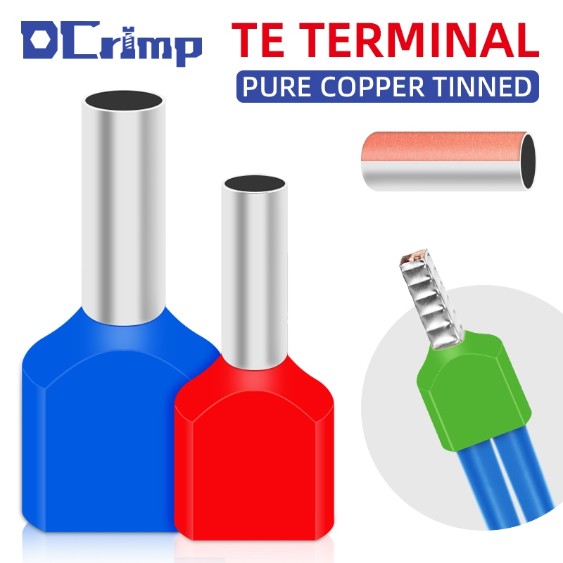 TE0508 TE1508 TE2510 0.5- Tubular Crimp Terminal Electrical Wire ...