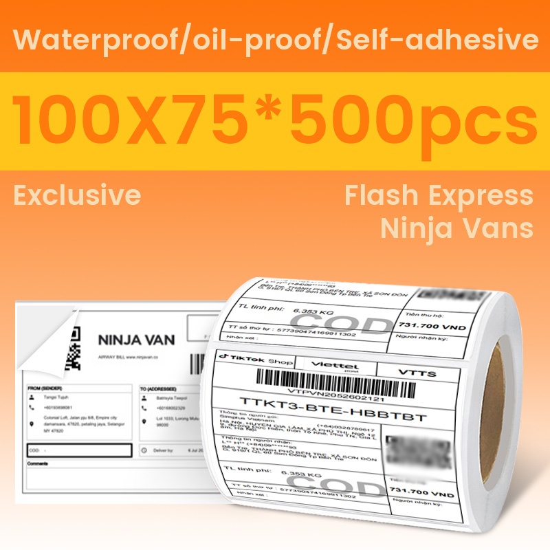 Flashlabel Pencetak Waybill 4 inch A6 Thermal Printer-Y486, 4x6 Shopee ...