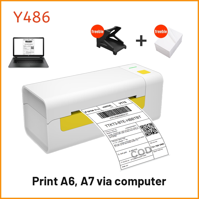 Flashlabel Pencetak Waybill 4 inch A6 Thermal Printer-Y486, 4x6 Shopee Waybill Sticker Printer ...