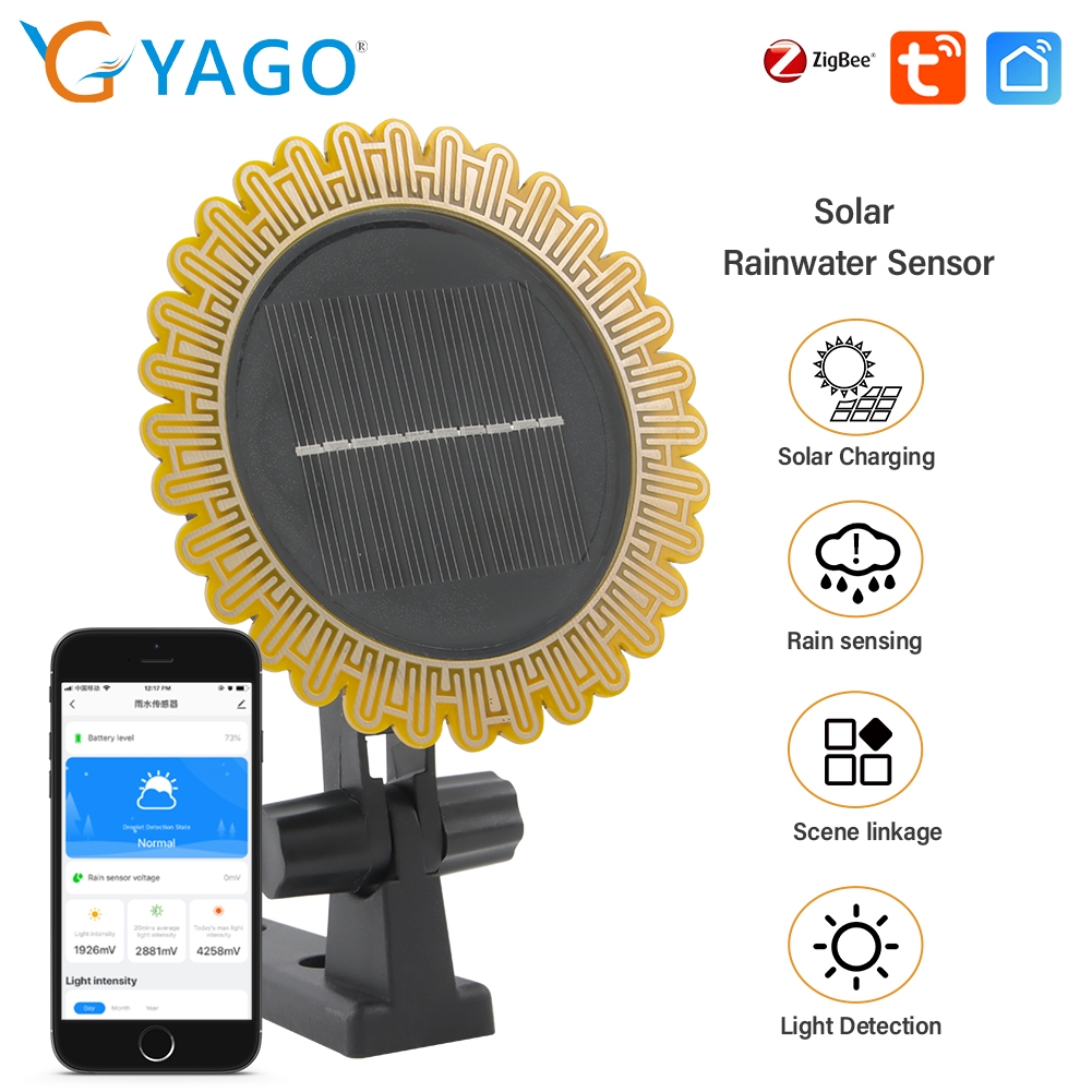 Graffiti Zigbee Solar Rain Sensor Light Rain Detection APP Remote ...