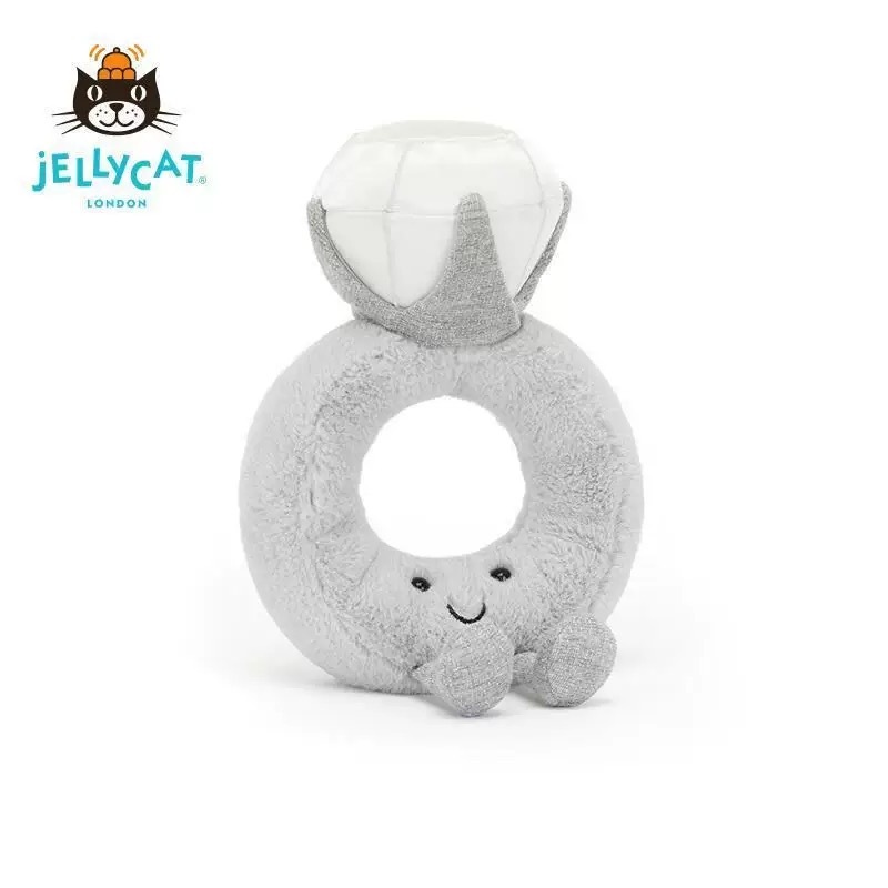 [100% Original] UK Jellycat Amuseables Diamond Ring Plush Toy/with Dust ...