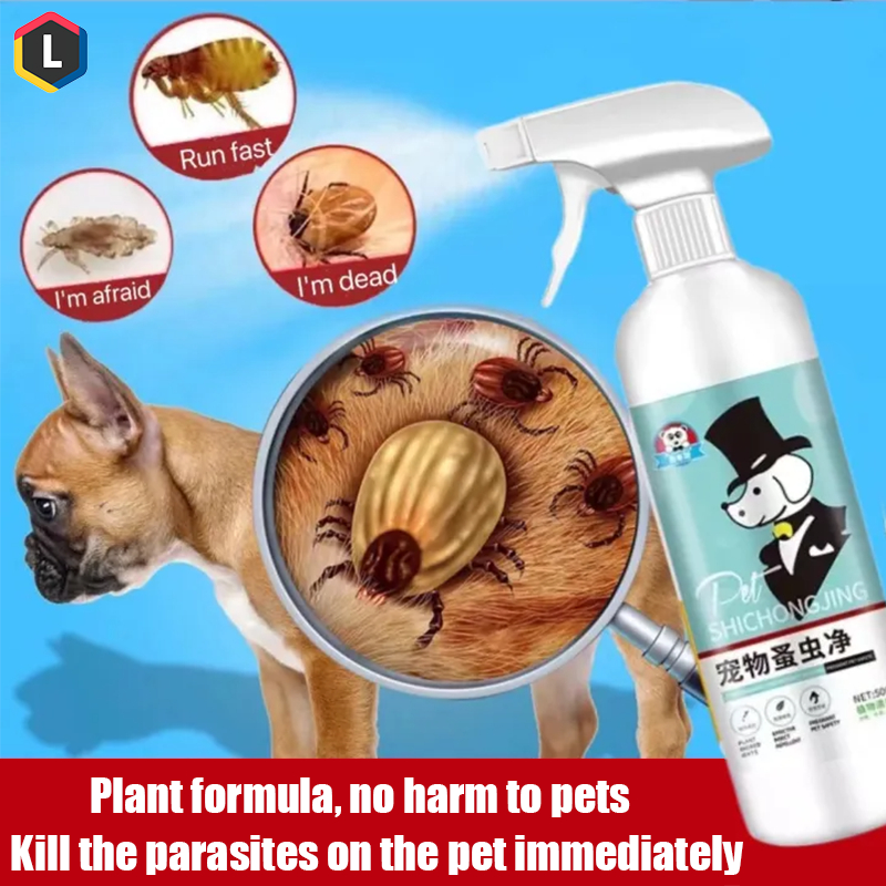 500Ml Ubat Kutu Kucing Pet Flea Spray Tick And Flea Killer Universal ...