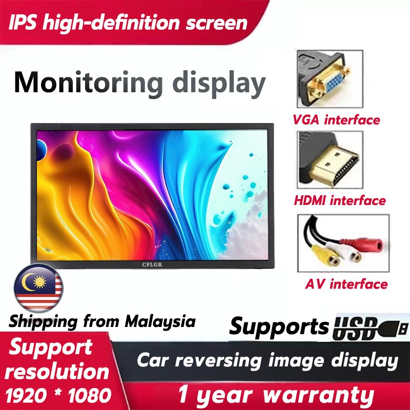 10 &14&15.6&22&24 inch Mini Portable HD LCD Monitor Computer Monitor ...