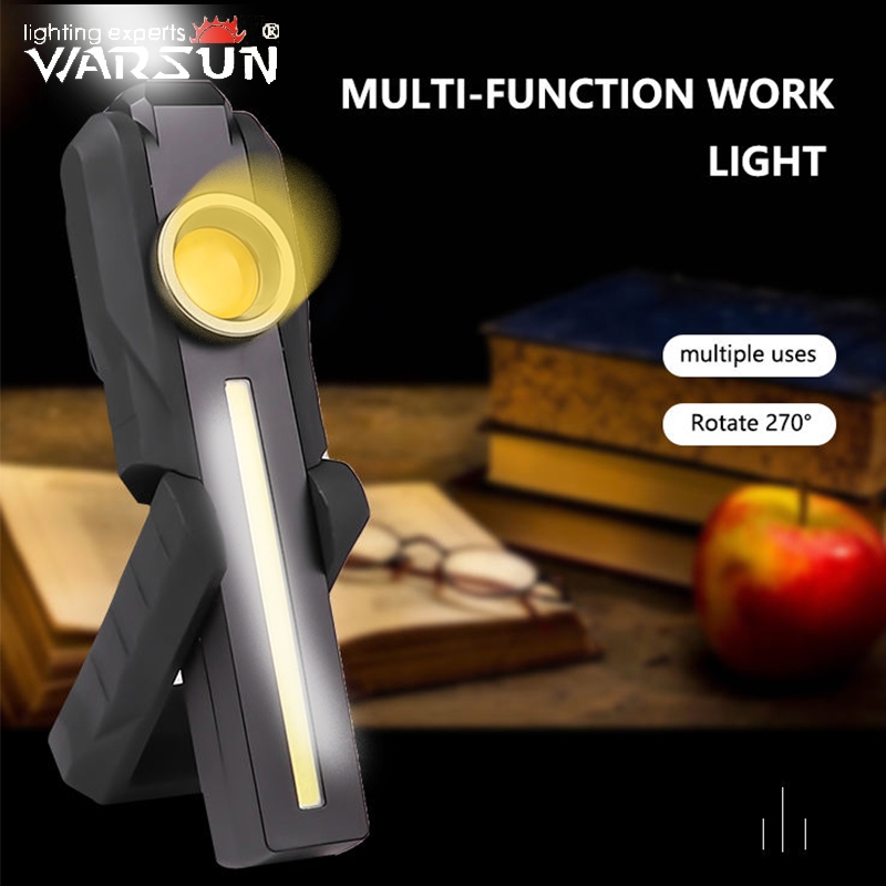 WARSUN X203 COB Flashlight Rechargeable Lamp Car Repair Magnetic Work ...