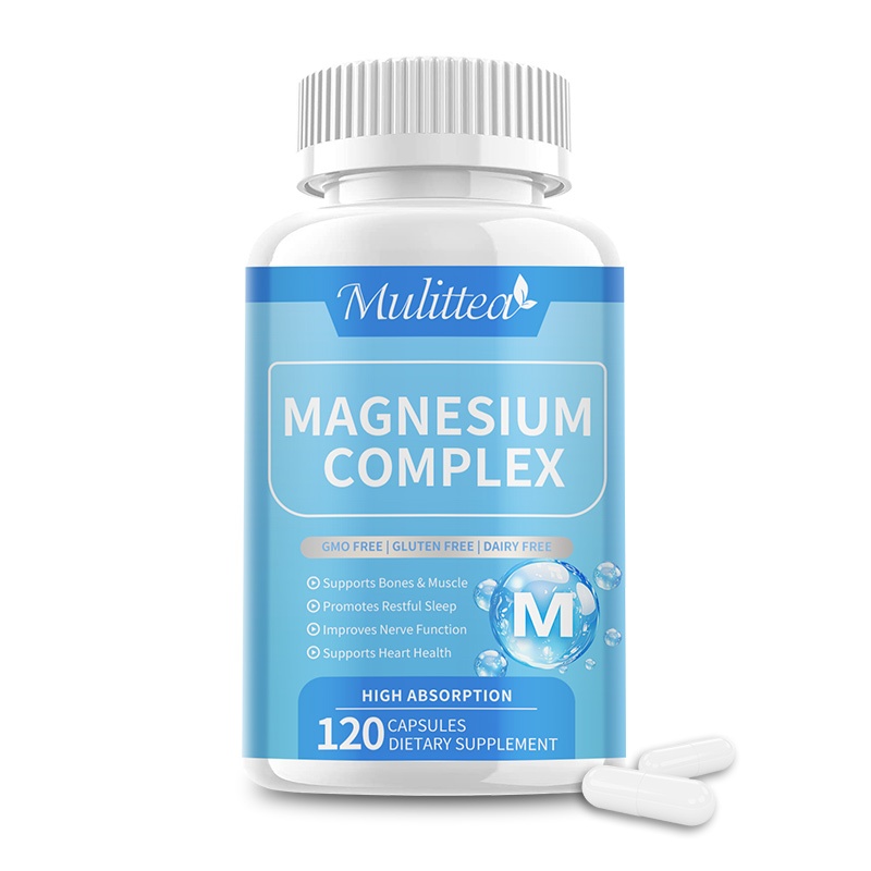 Mulittea Magnesium Complex Hard Capsules Supports bones, muscles, sleep ...