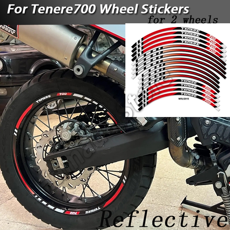 For YAMAHA TENERE 700 Motorcycle Wheel Sticker Rim Hub Reflective ...