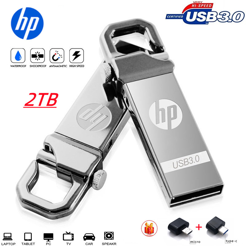 HP 2TB USB 3.0 Flash Drive Metal Waterproof High speed 2TB 1TB PenDrive ...