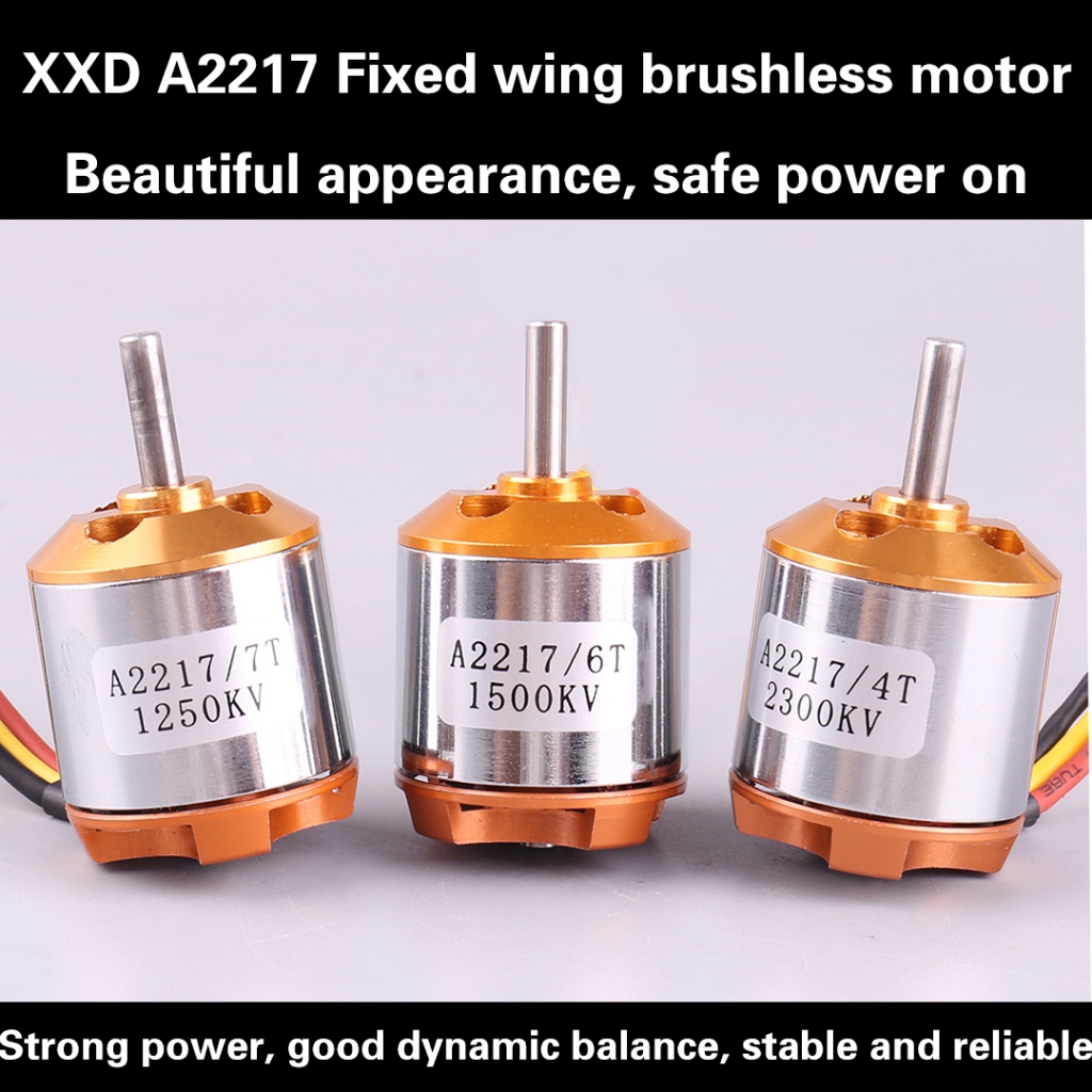 A2217 2217 Brushless Motor KV1250 1500 2300 For RC Aircraft Copter ...