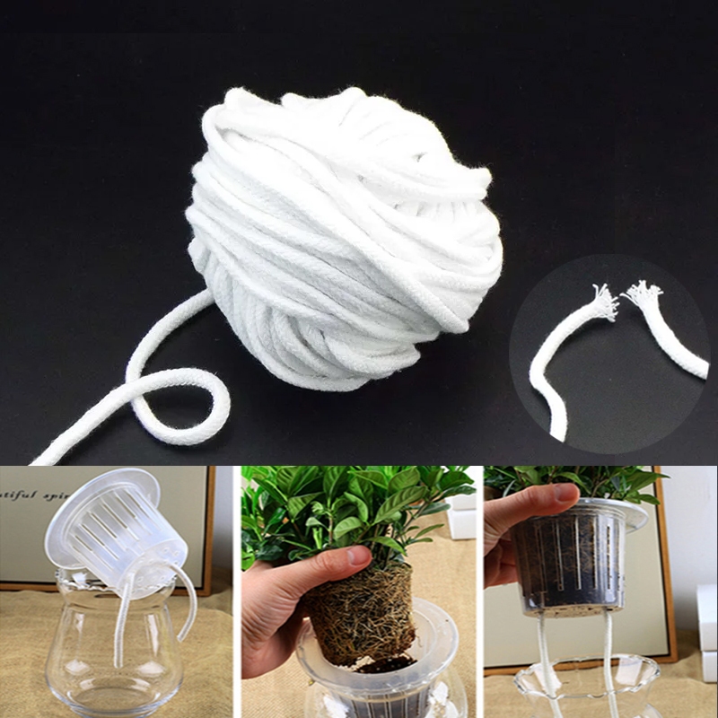 5M/10M 4mm Self-Watering Wick Cord Vacation Planter Pot DIY Automatic ...