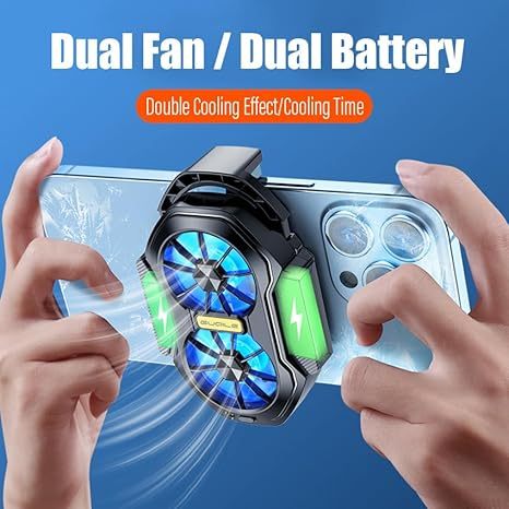 Mobile Phone Cooler with Dual Cooling fan, Cell Phone Radiator Heatsink ...