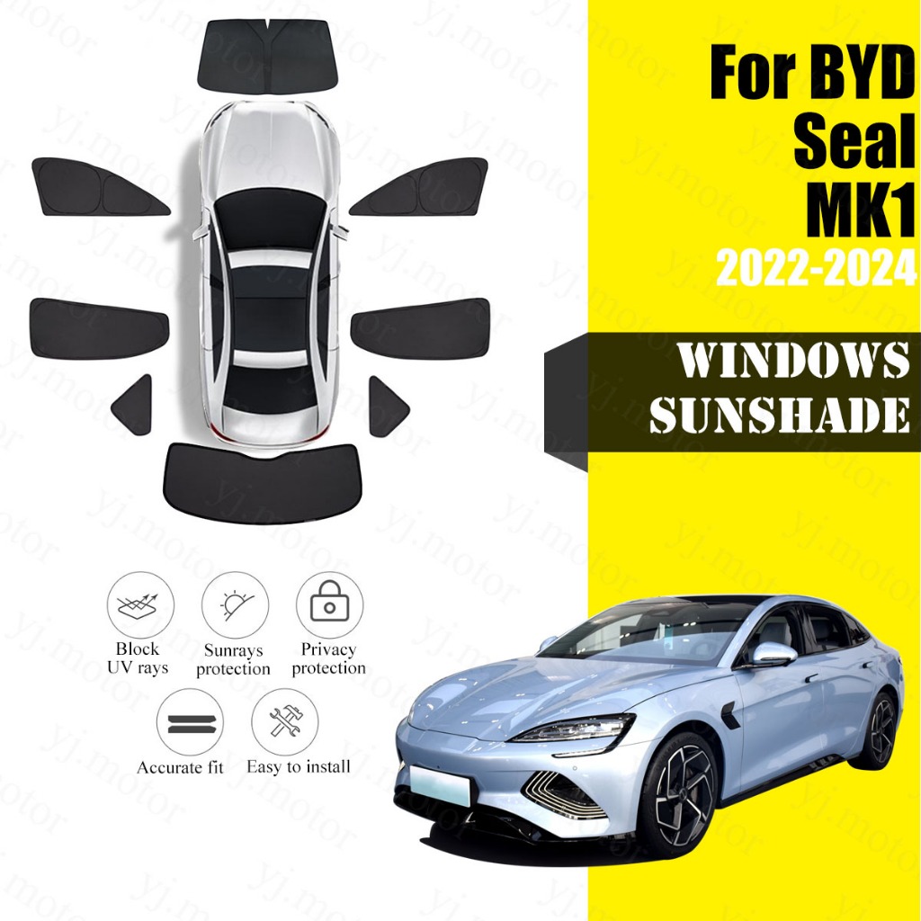 For 2022- 2024 BYD Seal Car Windshields Front Rear Window Sunshade UV ...