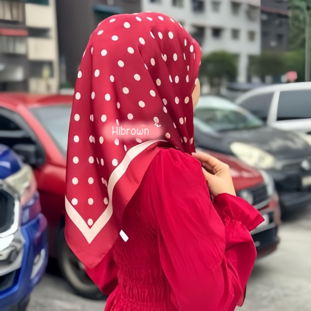 90cm/36inch fashion muslim hijab lady satin corak polkadot/corak lain ...