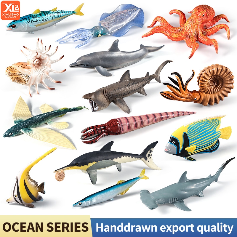Sea Life Underwater World Whale Shark Octopus Penguin Action Figure ...