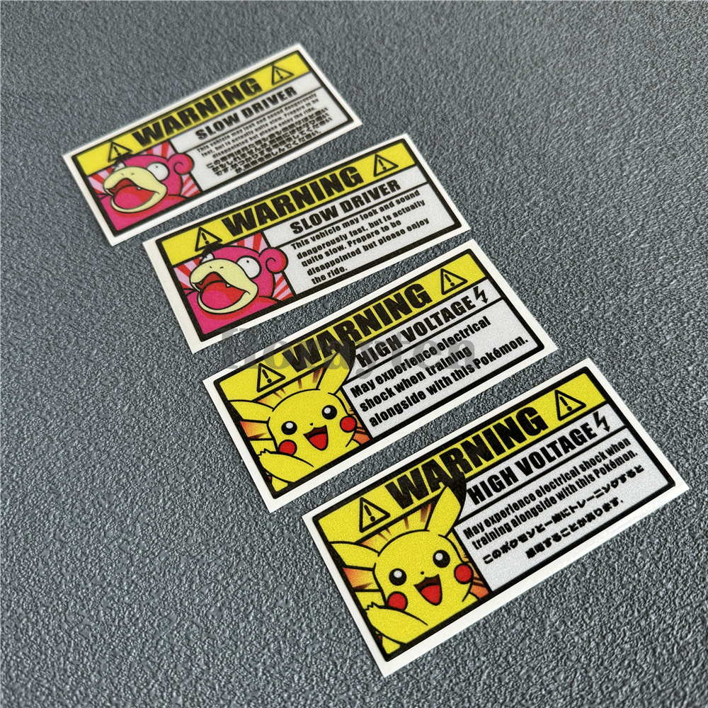 Car Stickers Safe Driving Applique for Warning Cartoon Slow Driver High ...