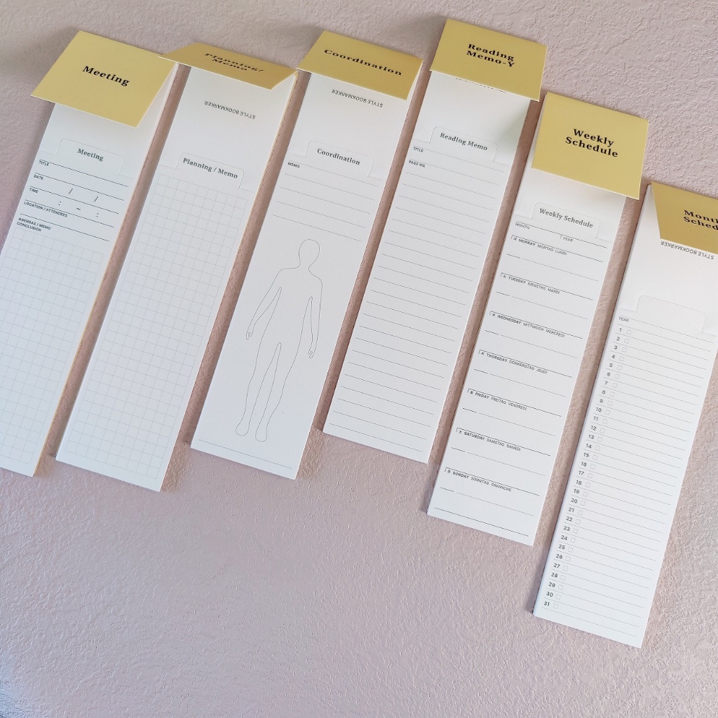 24 Sheet Functional Memo Pad Monthly Weekly Plan Note Pad Bookmark ...