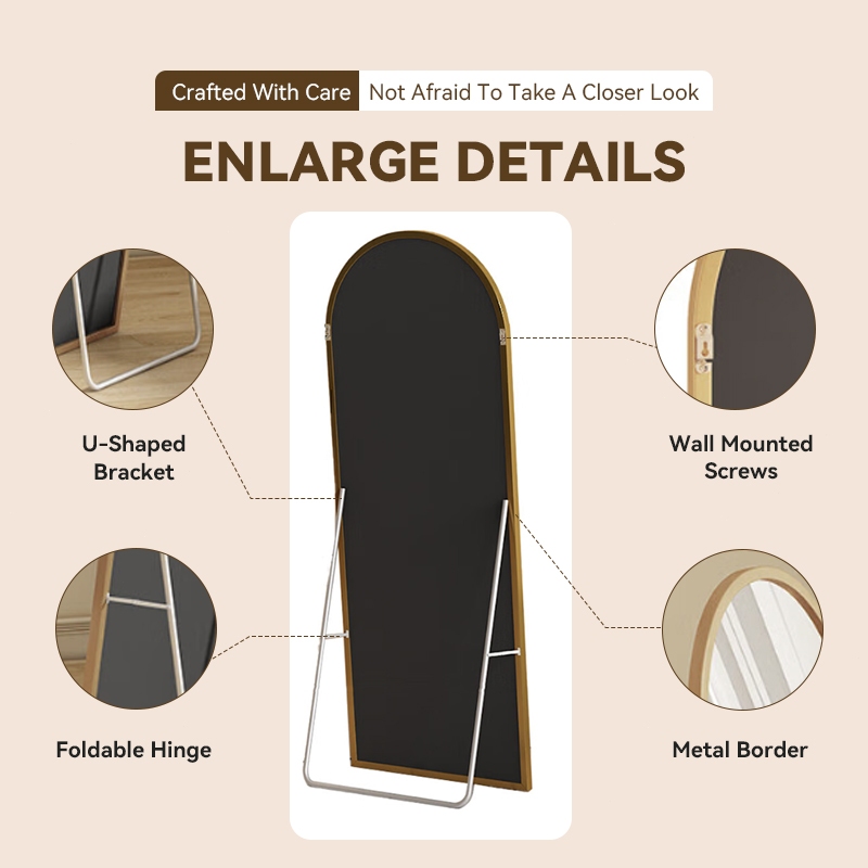 MOK Body Mirror 160/170CM Mirror With Stand Floor-To-Ceiling Wall ...