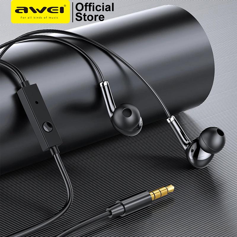 Awei PC-6 3.5mm Wired Earphones Mini Stereo Earbuds Bass Earphones ...