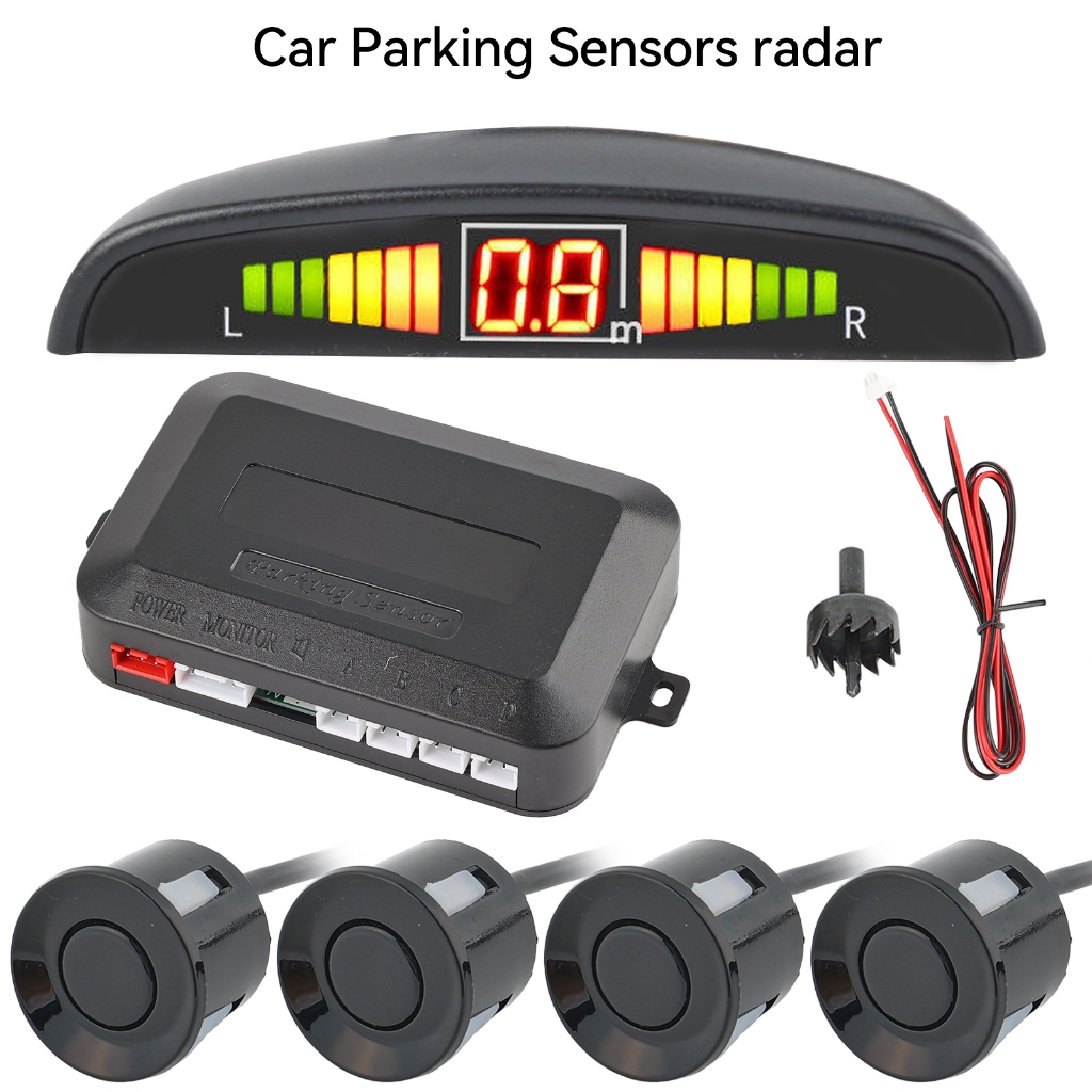 Universal Car Parking Sensors Kit LED Didsplay 4 Sensors 22mm Reversing ...