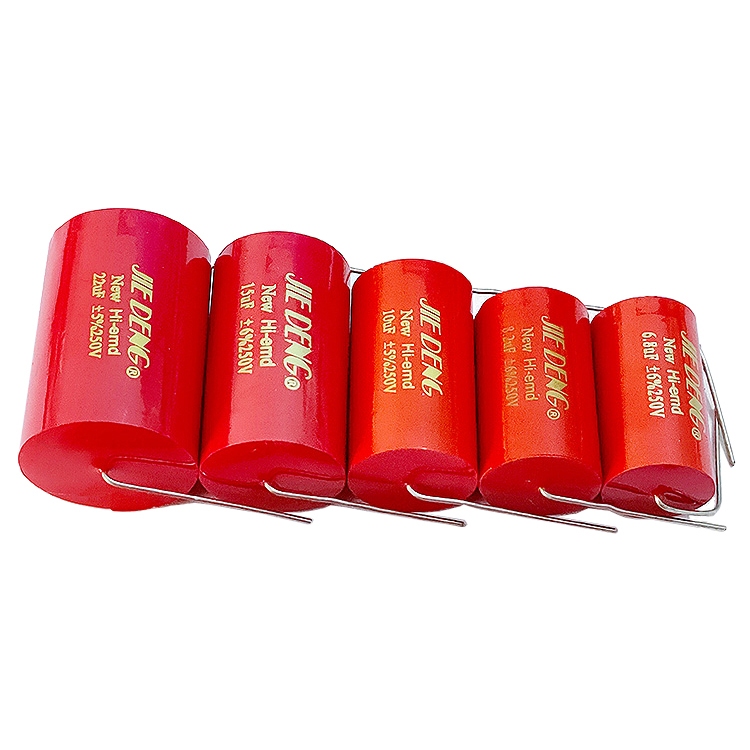 Crossover capacitor red cylinder capacitor speaker nonpolarity ...