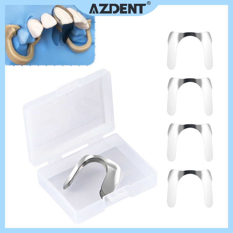 30pcs | AZDENT Dental Matrix Contoured Anterior Metal Matrix Bands ...