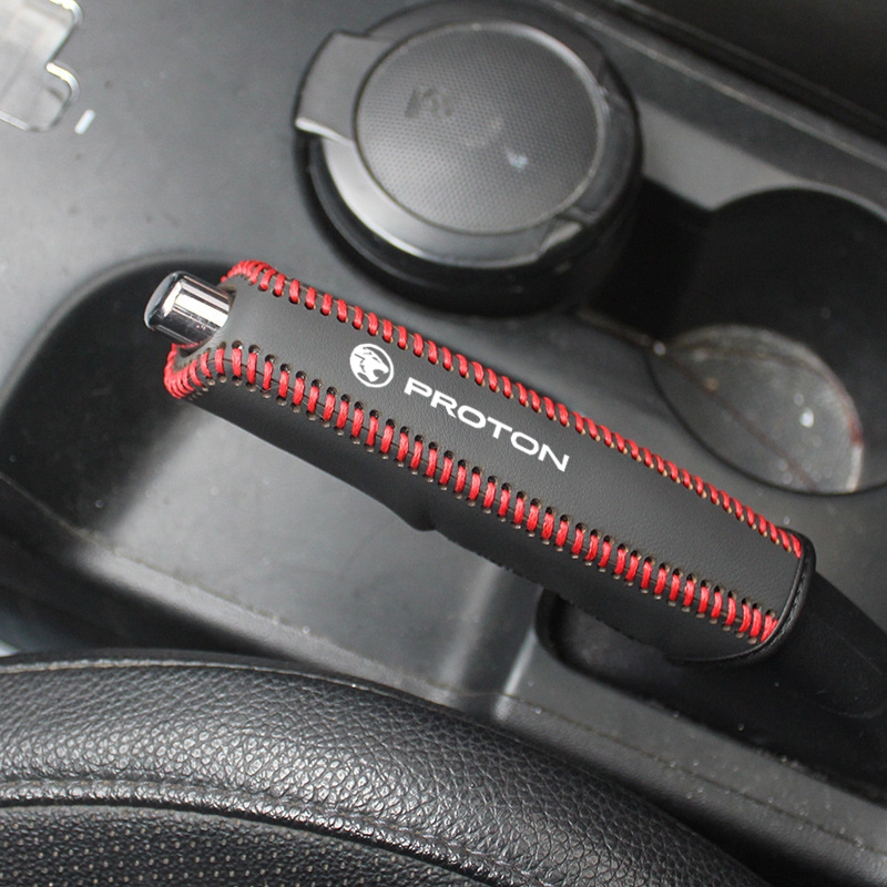 Universal Leather Car Handbrake Hand Brake Cover Protective Case for ...