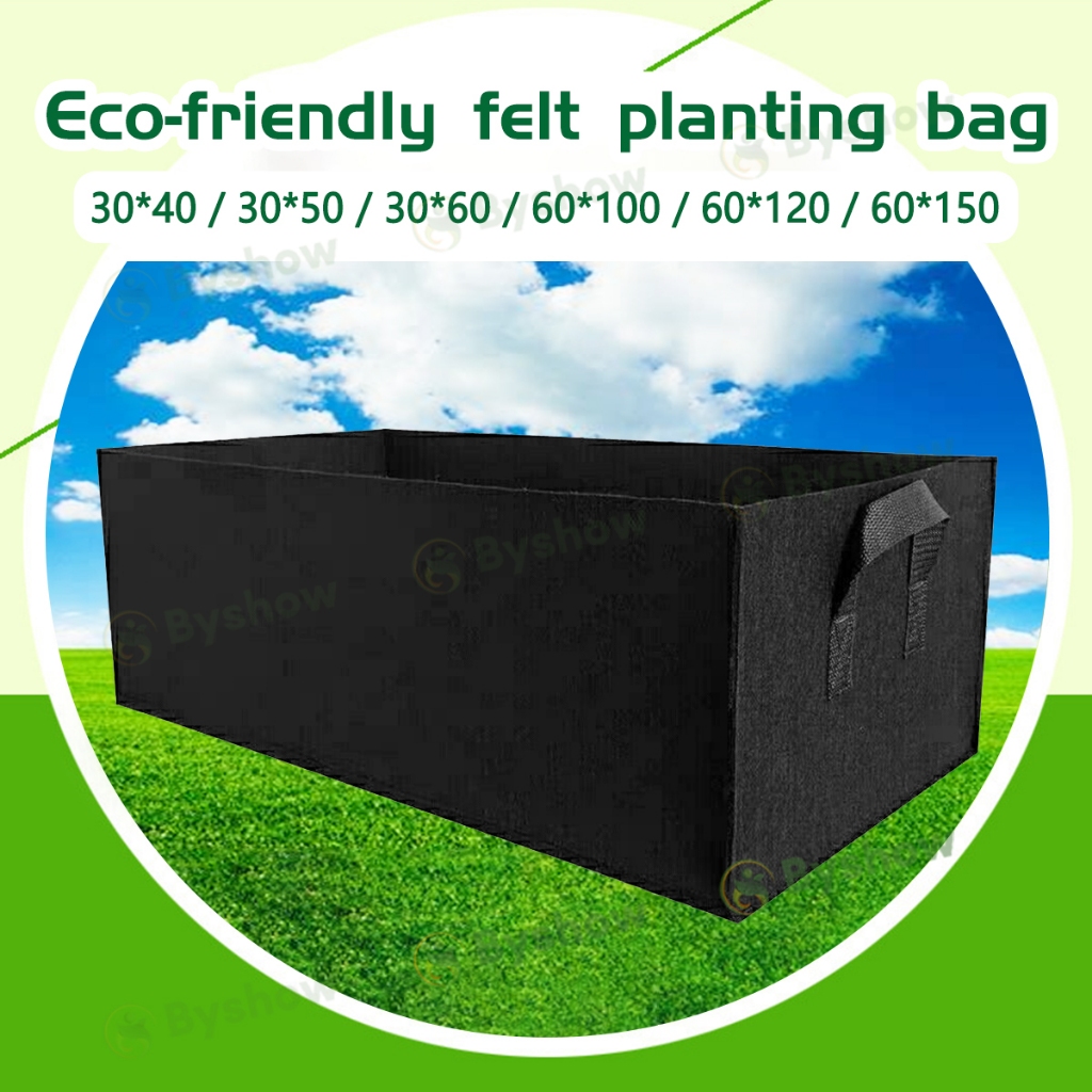 【Byshow】Flower Planter Bags Grow Pots Rectangle Growing Pot planter box ...