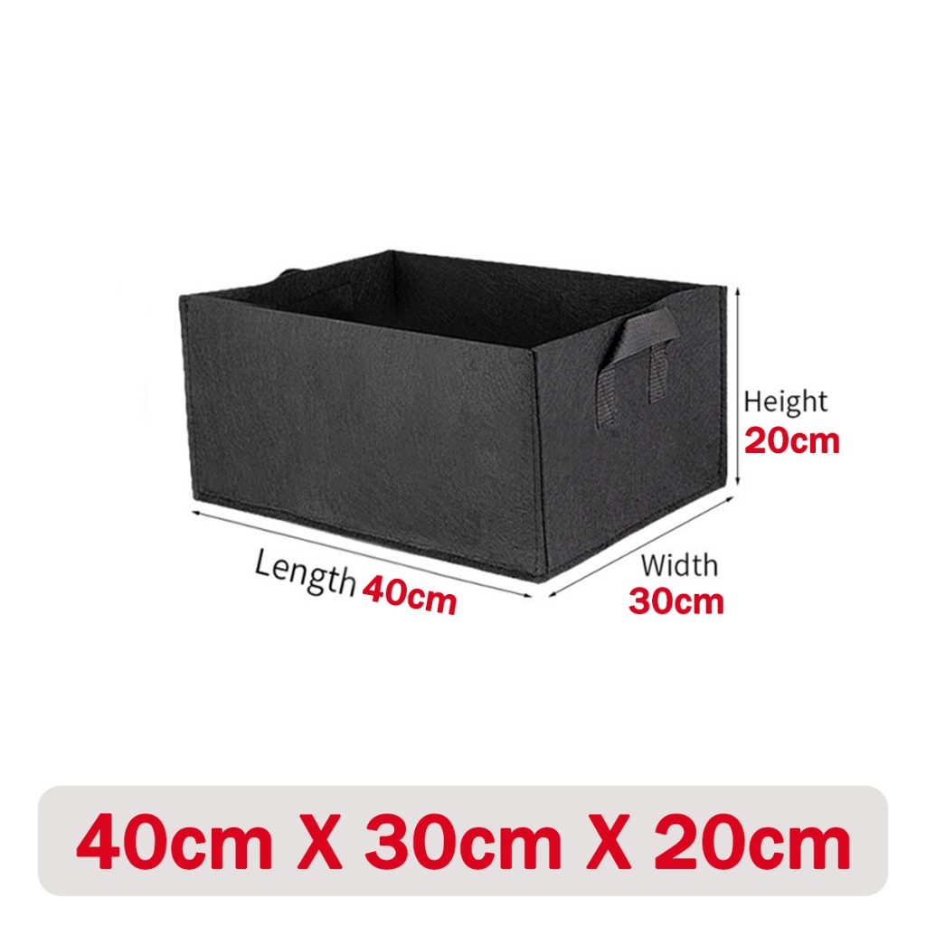 【Byshow】Flower Planter Bags Grow Pots Rectangle Growing Pot planter box ...