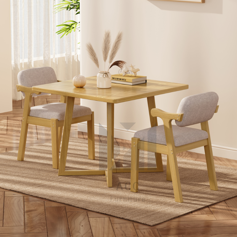Meja Kopi Set Dining Table 2 Chair Set Meja Makan 2 Kerusi Nordic ...