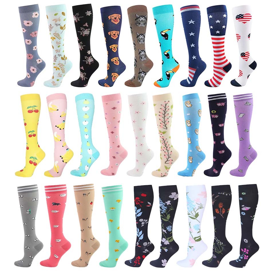 Sports Compression Socks Women's Running Calf Socks Men's Stretch Leg ...
