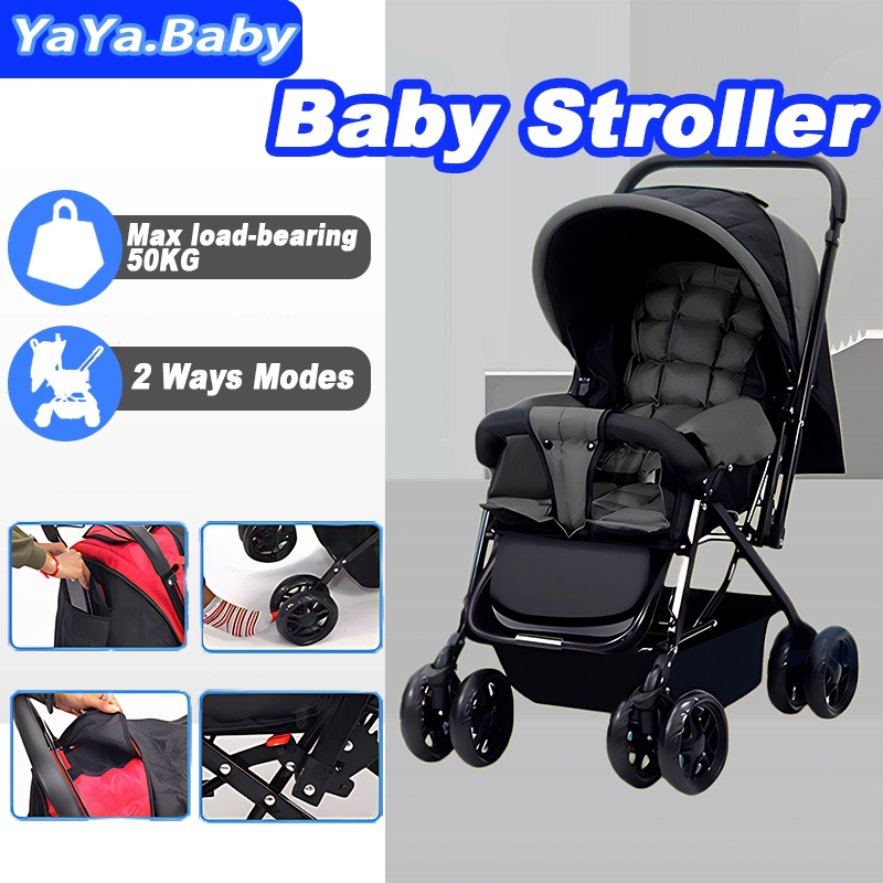 【COD】Foldable 2 Way Baby Stroller Foldable carry on board the aircraft ...