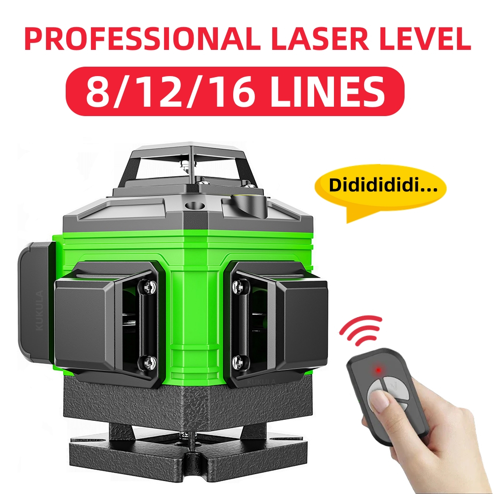 Professional Green Lines Laser Level 8/12/16 Lines High-precision ...