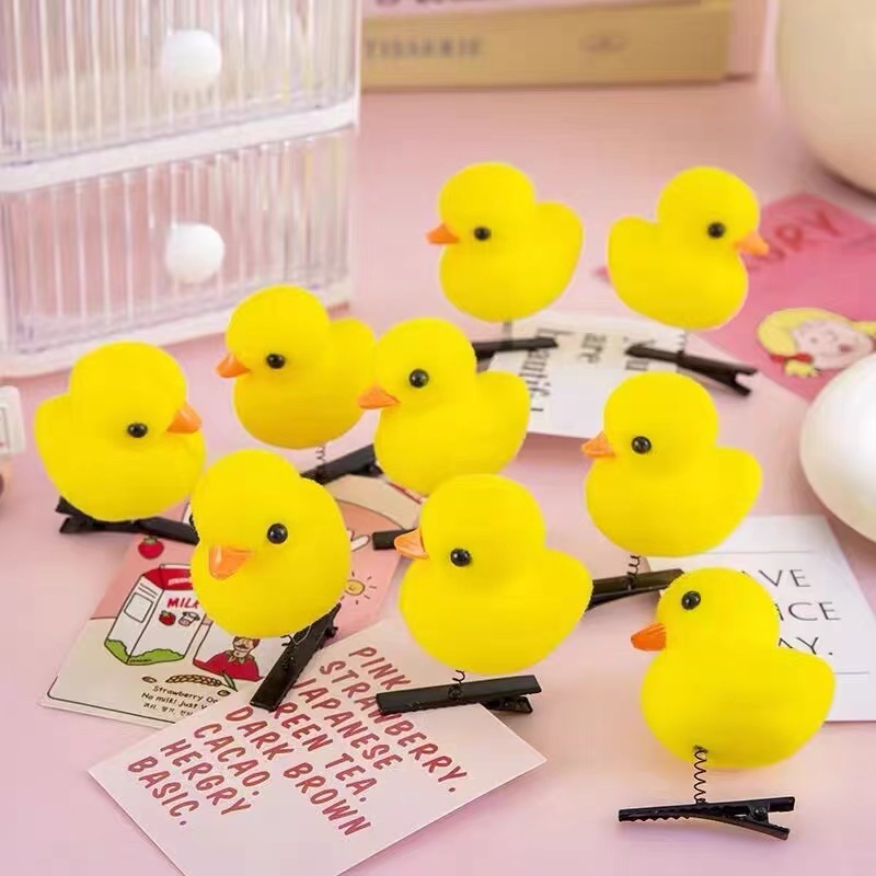 【Malaysia stock】 Cute Spring Playful Yellow Duck Hair Clip Gift Fashion ...