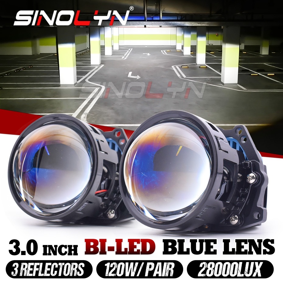 2 PCS 3 Inch Bi LED Blue Projector Lens For Hella 3R G5 Headlight H4 H7 ...