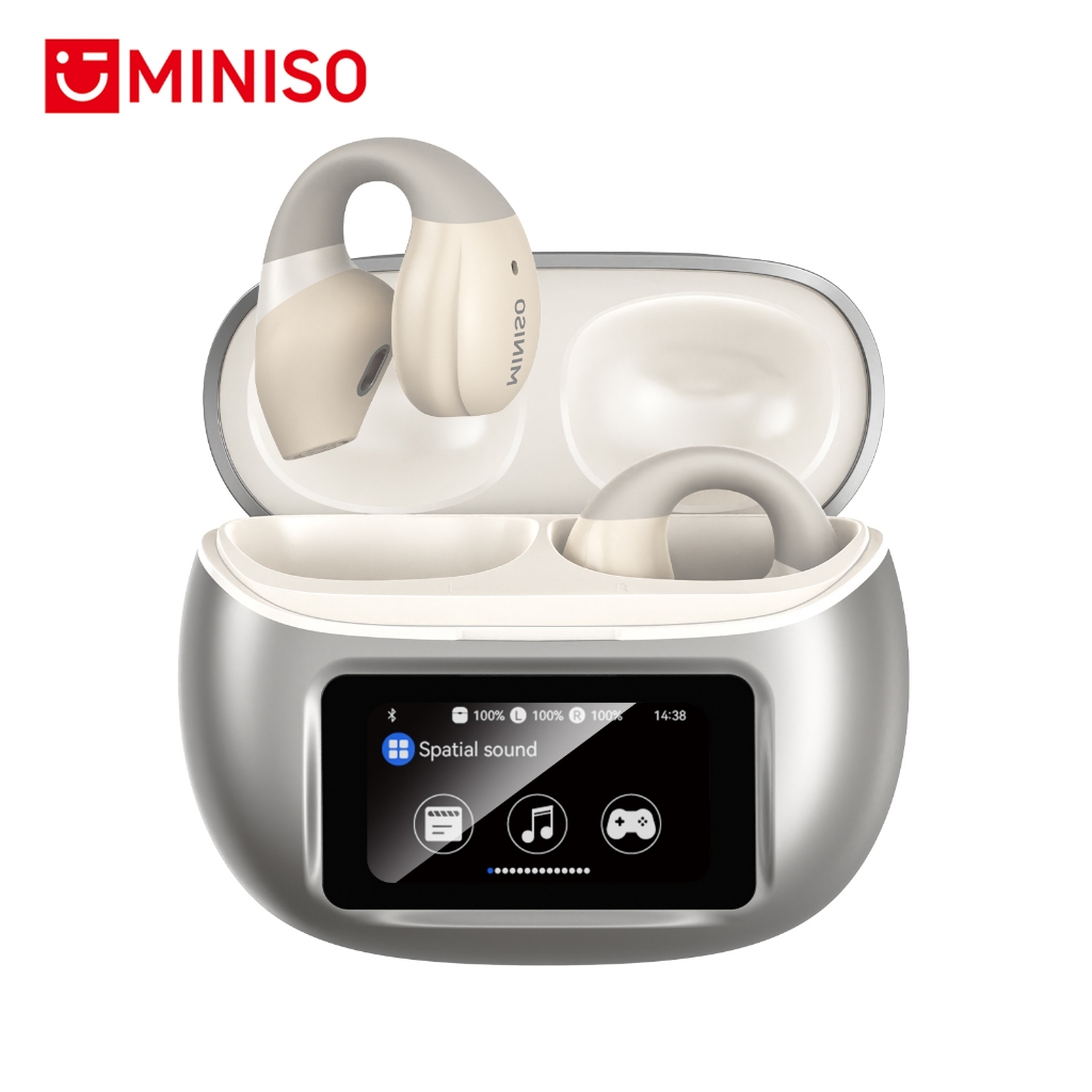 MINISO X29 OWS Wireless Bluetooth 5.4 Earphone with Touch Control LCD ...