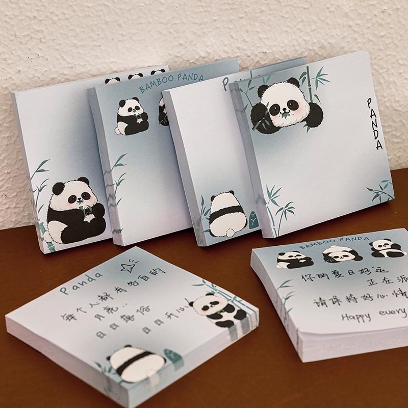 Panda Memo Notes Cartoon Sticky Notes Student Message Stickers | Shopee ...