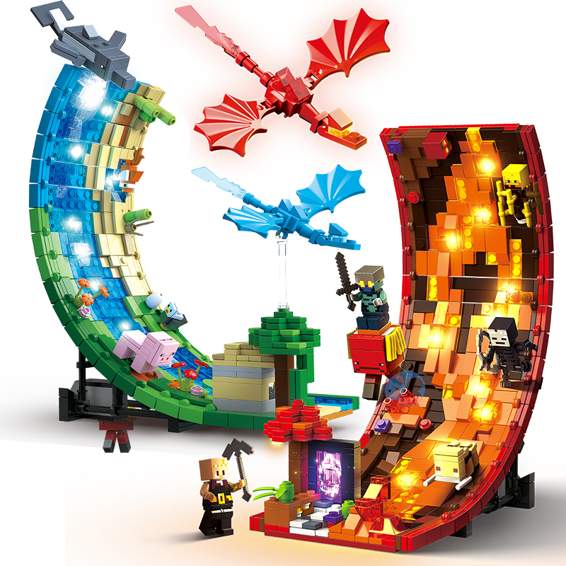 Minecraft 3D Picture Scroll Building Blocks Toy Set Compatible with ...