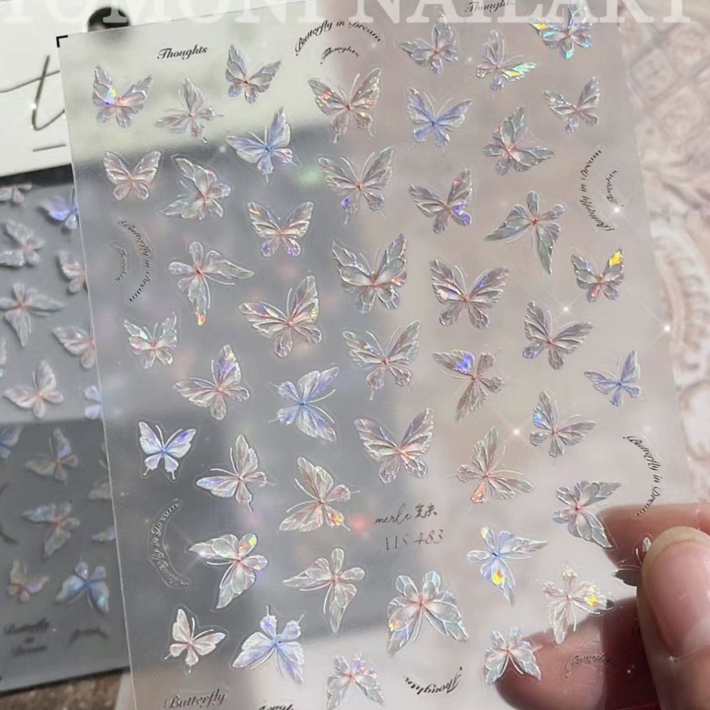 Summer 5D shell light butterfly stickers Mo lost cooperation models ...