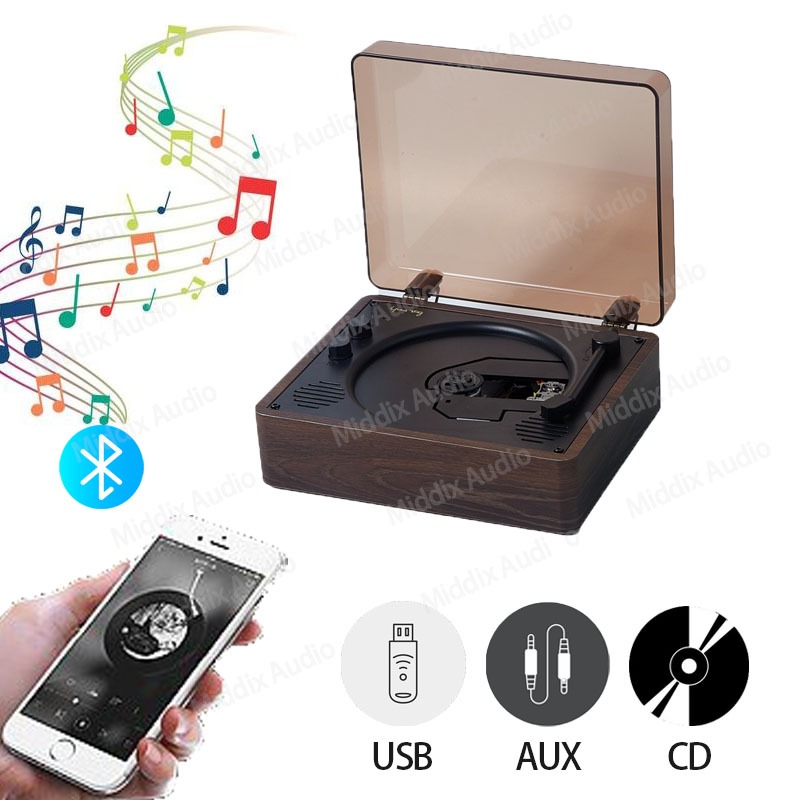 Middix Retro CD/DVD Player With Speaker for home Kpop Portable ...