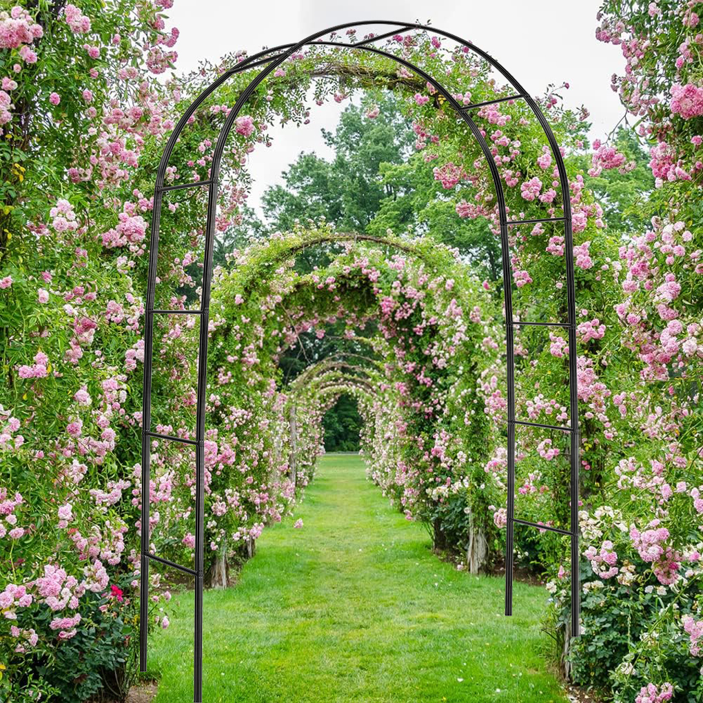 Heavy Duty Metal Garden Arch Rose Archway Pergola Arbour Climbing ...