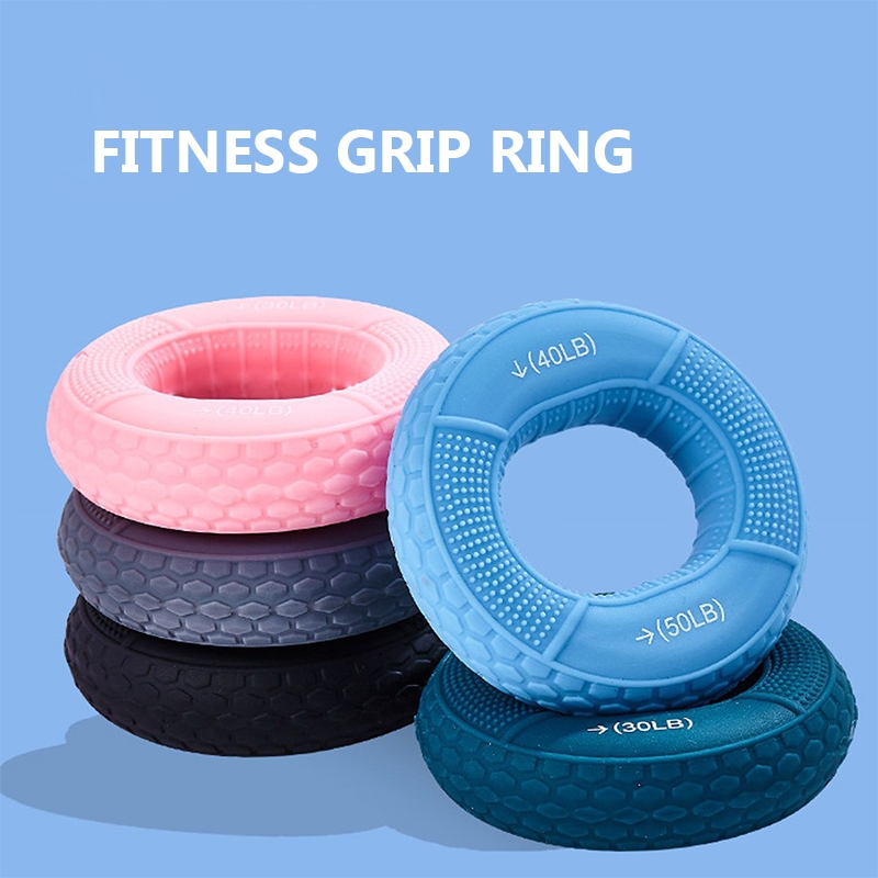 GYMPRO Silicone Adjustable Hand Grip Gripping Ring Finger Forearm ...