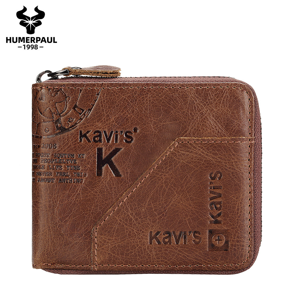 Kavis Genuine Leather Wallet Men with Coin Purse | Shopee Malaysia