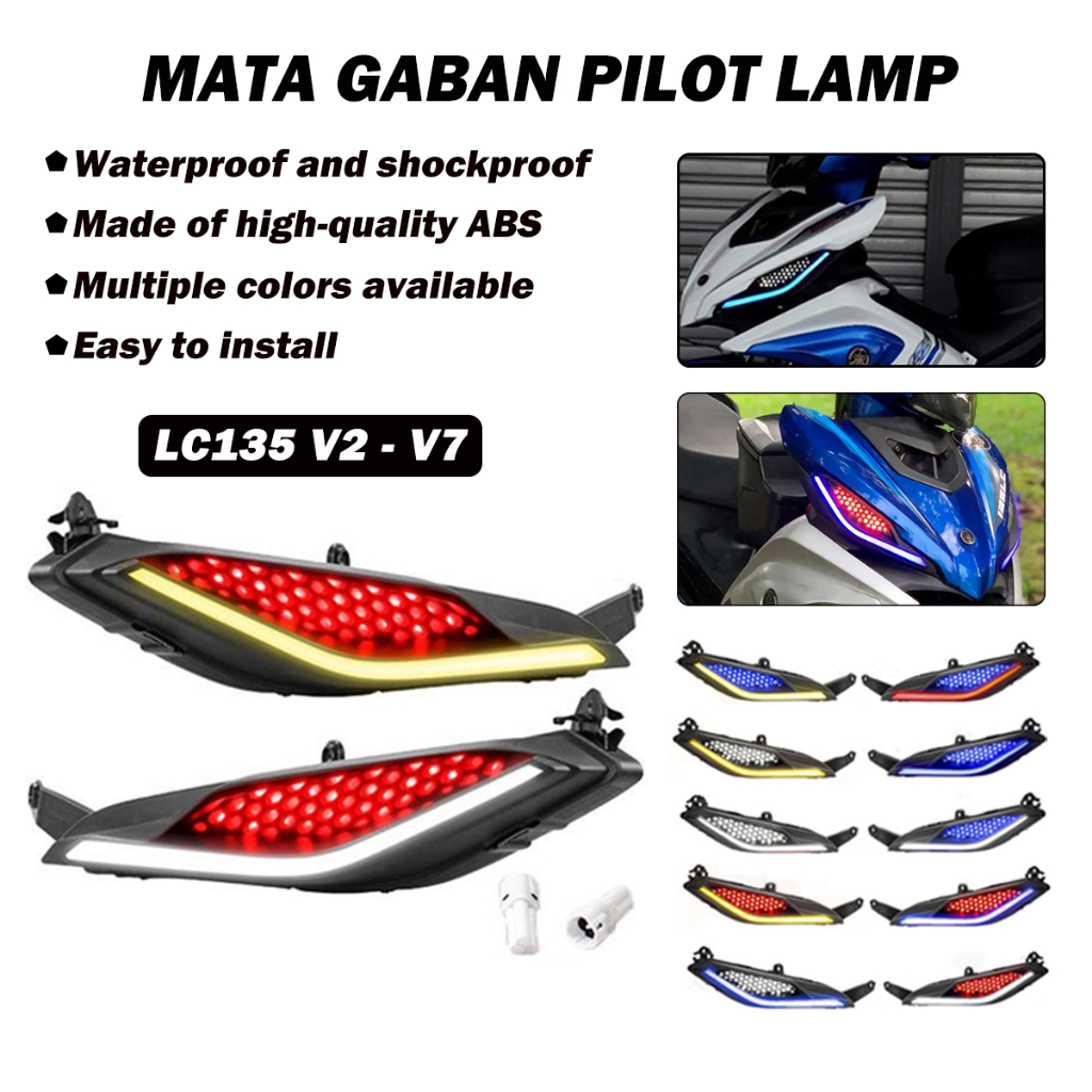 Mata Gaban Pilot Lamp LC135 V2 V3 V4 V5 V6 V7 LED Front Signal Lampu Depan Turn Light | Shopee ...