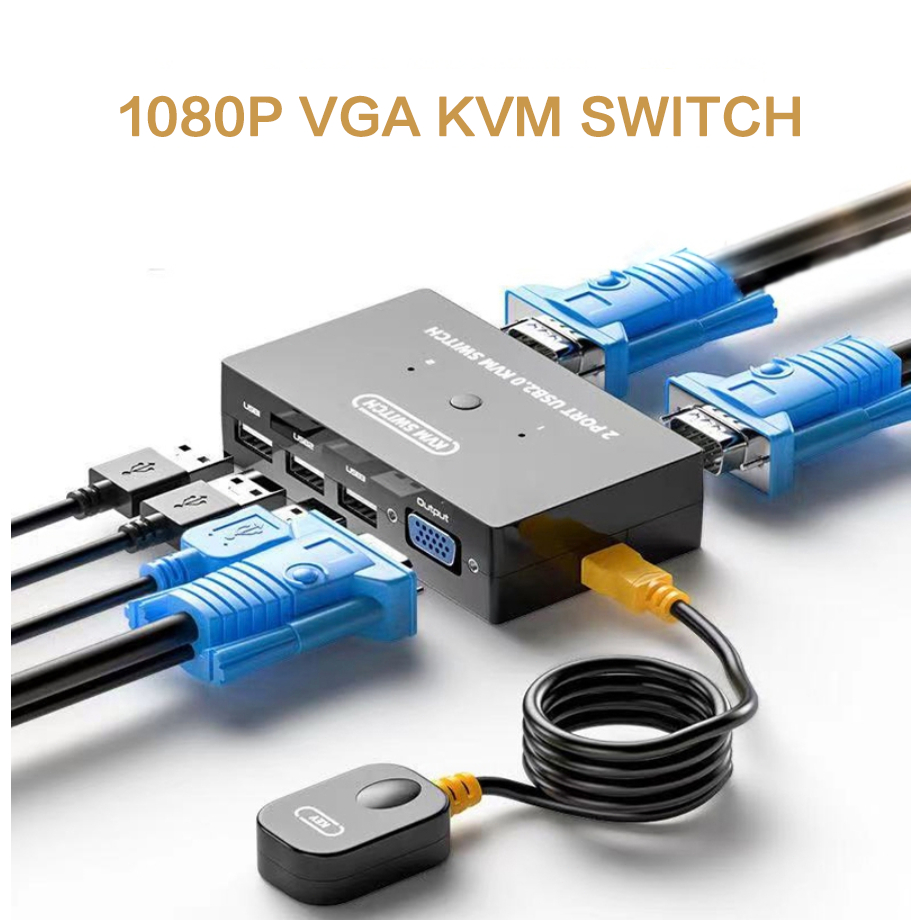 VGA KVM Switch | 2 to 1 4 to 1 Switch (with controller) 1080P VGA ...