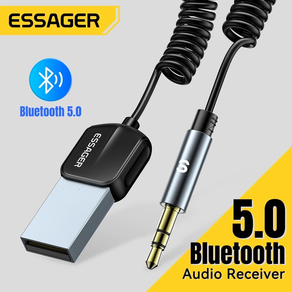 Essager Wireless Bluetooth 5.0 Receiver Adapter Handsfree Car Speaker 3 ...