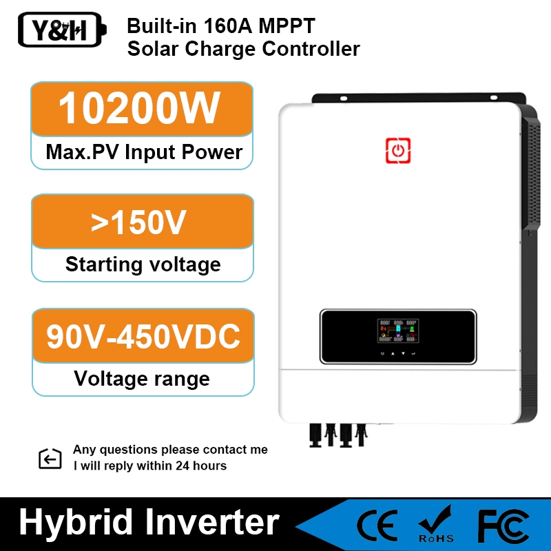 Y&H 10.2KW On/Off grid Solar Hybrid Inverter DC48V to AC230V Output ...
