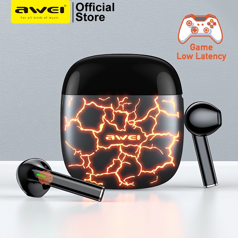 Awei T28 Pro Gaming Earbud TWS Bluetooth Earphone Low Latency Surround ...