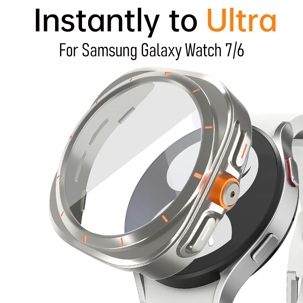Full Cover Protective Case for Samsung Galaxy Watch 7 44mm 40mm Case Instantly Change into Ultra ...