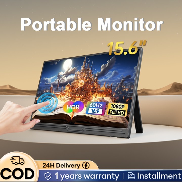 Portable Monitor 15.6 Inch Touch Screen Monitor gaming portable 1080P ...
