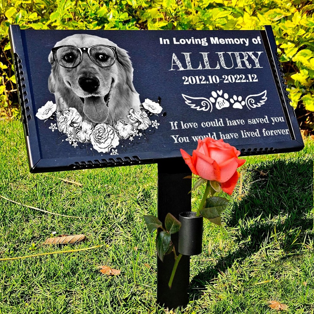 Batu Kubur Pet Grave Stone Dog Memorial Stone Tombstone With Picture ...
