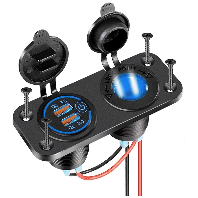 QC 3.0 Car Charger Socket Splitter with Touch Switch Dual 12V USB ... QC 3.0 Car Charger Socket Splitter with Touch Switch Dual 12V USB ...